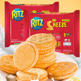 优惠价15.90元【自营】港版RITZ卡夫乐之芝士柠檬夹心饼干咸甜奶酪下午茶243g-过客比价网