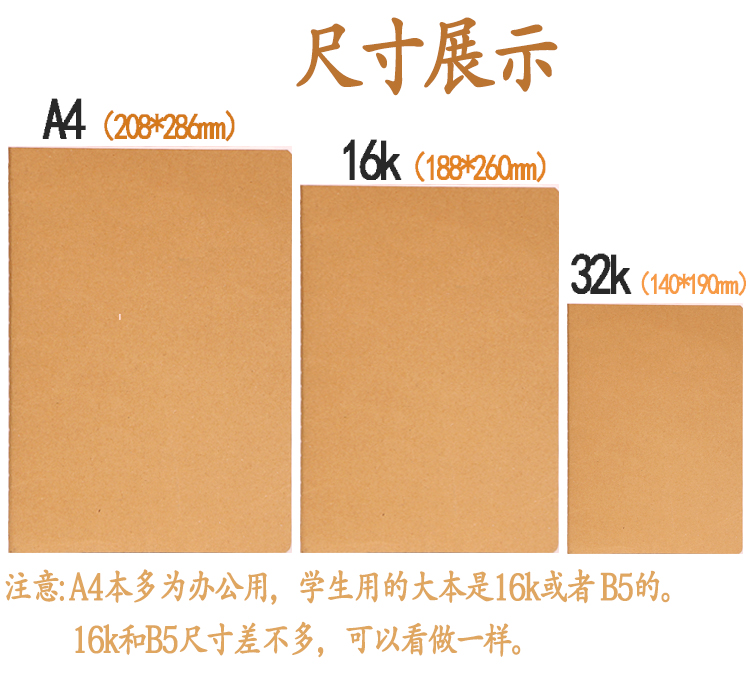 b5和16k,16k和b5比较图,16kb5一样大吗_大山谷图库
