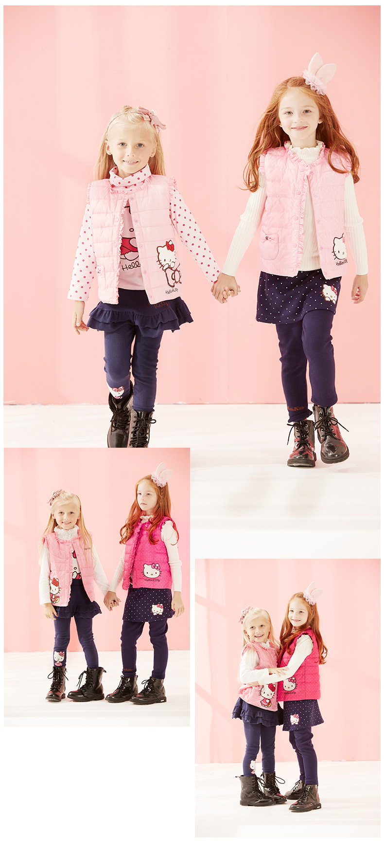 Купить Пуховой жилет одежда hellokitty детские ребенка легкая вниз ...