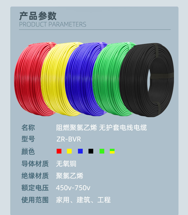 Zhujiang wire and cable BVR4 square copper core 2.5/6/1.5/10 pure copper home decoration ...