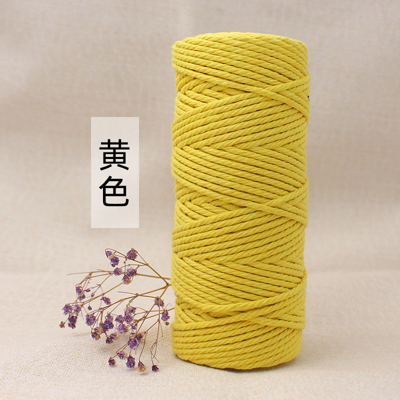 3mm彩色棉绳diy手工编织柔软棉线绳挂毯绳粗细绳子捆绑绳装饰绳_虎窝淘