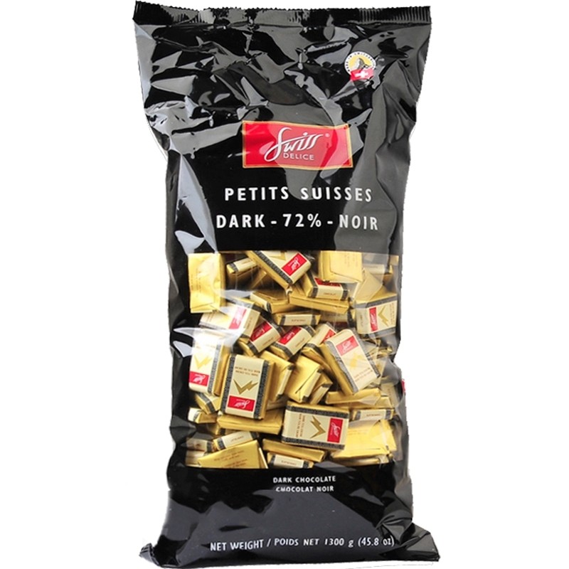 进口swiss delice狄妮诗瑞士黑巧克力72%纯正可可脂零食喜糖礼物_虎窝淘