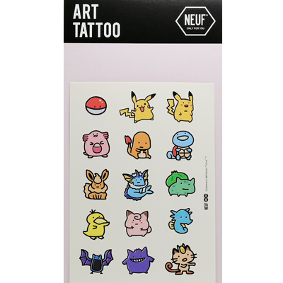 NEUF弗《我的伙伴》神奇宝贝宠物小精灵可爱皮卡丘亲子卡通纹身贴