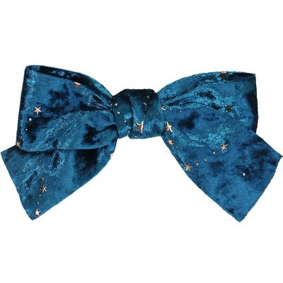 星空丝绒少女发夹原创大蝴蝶结