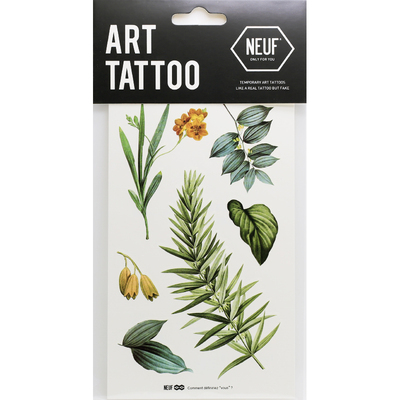 NEUF弗防水纹身贴《鸢尾科植物学家》清小苍兰迷迭香清新植物系列