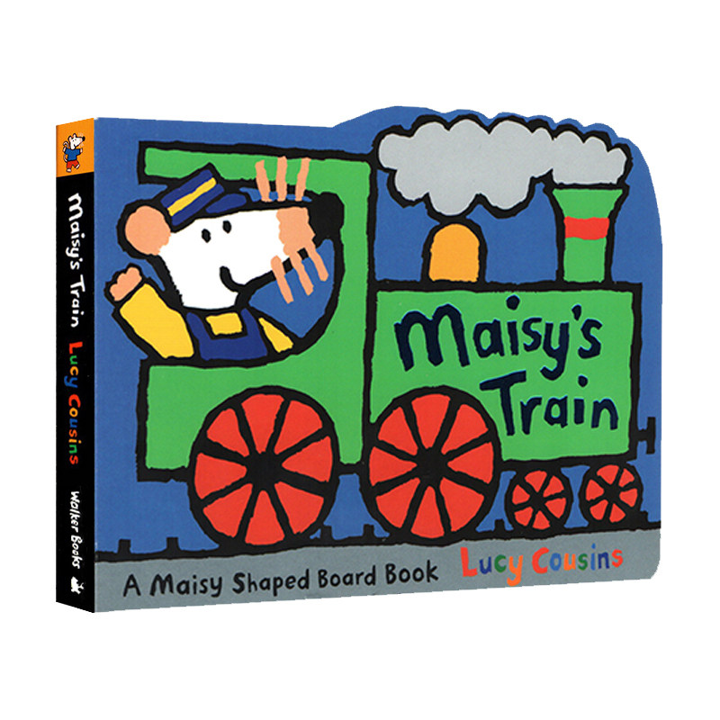 英文原版绘本 Maisy Train A Maisy Shaped Board Book小鼠波波交通工具造型纸板书儿童早教启蒙纸板书_虎窝淘