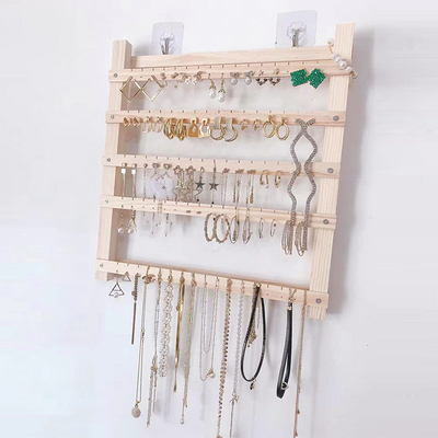 实木耳环架子挂h墙耳饰收纳架家用耳钉架项链手链陈列首饰展示道
