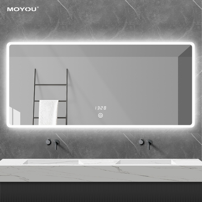 卫生间洗漱台除雾发光镜子tled浴室镜带灯壁挂防雾化妆镜智能镜子