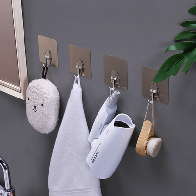 家用吸壁式黏贴不锈钢挂钩浴室吸盘挂钩卫生间厨房免W打孔壁挂粘