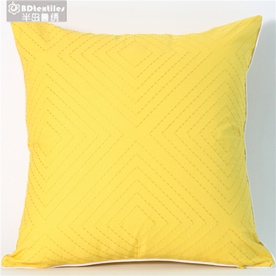 速发美式奢华纯棉刺绣抱枕套厅含芯正方形风沙发抱客靠垫枕不靠枕