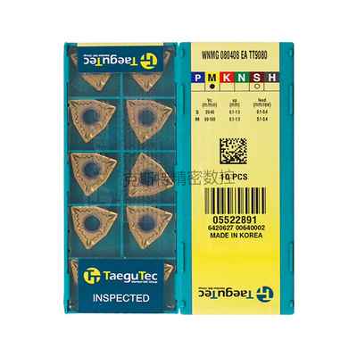 韩国特固克 Taegutec数控刀片 WNMG080408-EA TT9080 加工不锈钢