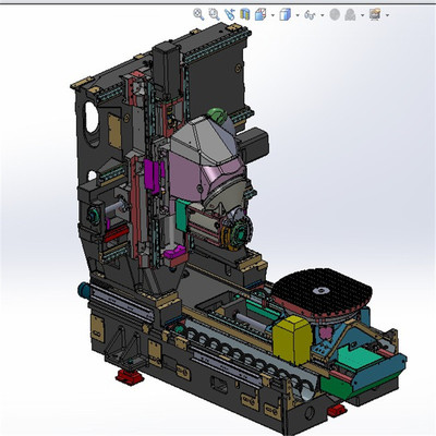 五轴加工中心3D机械 T628  机械设计参考资料设计素材素材
