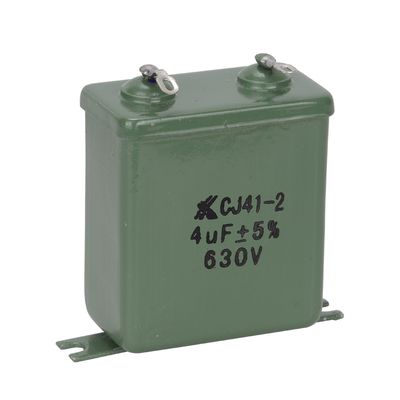 纸介电容器 CJ41-2 4UF 630V 铁壳电容器