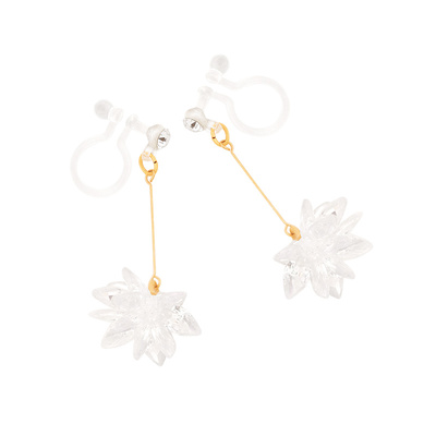 小香风雪花冰晶树脂高级感无耳洞