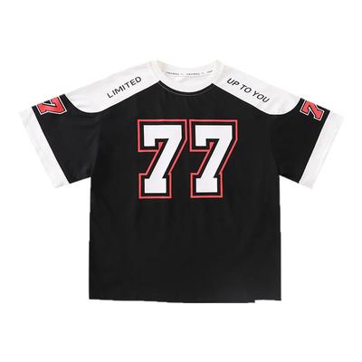 女童拼色潮牌运动短袖t恤两件套