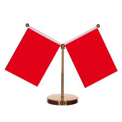 汽车国旗摆件不锈钢车载国旗五星红旗党旗高档车内饰品办公桌摆件