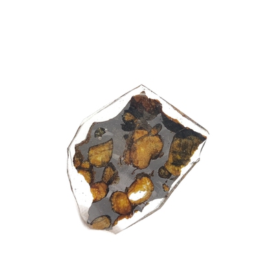 天然肯尼亚橄榄陨石切片标本