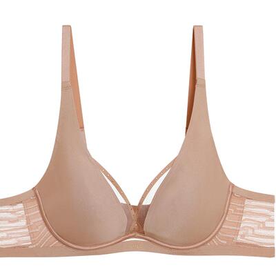 爱慕春日和风内衣女3/4软钢托悬浮薄杯大胸显小文胸AM13C531