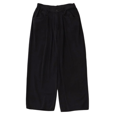 复古真丝宽松立体口袋休闲长裤