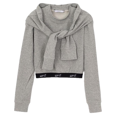 pushBUTTON 潮流时尚女士披肩设计套头圆领卫衣银泰百货301574