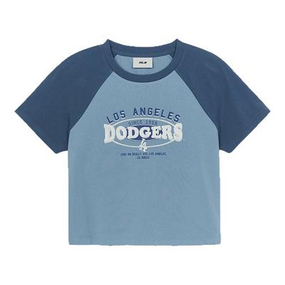 MLB官方女款复古胶片短款T恤