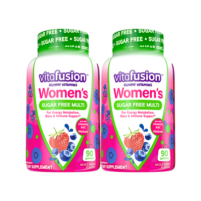 【0蔗糖】vitafusion无糖女维复合维生素男士女士多维软糖*2瓶