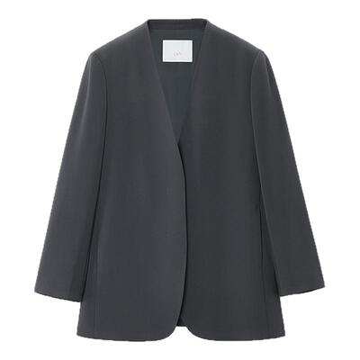 OVV2025秋冬新款日本进口三醋酸混纺无领暗门襟西服GTXEJ35114A