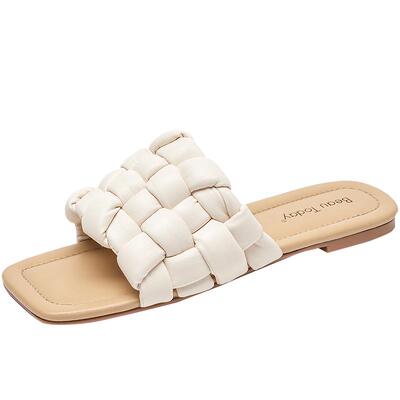 BeauToday平底外穿拖鞋度假风