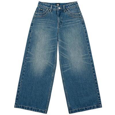 【张凌赫代言】Lee26早秋新品430超A阔腿牛仔裤中蓝色女潮A11141