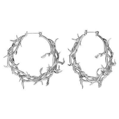 punkyouth藤蔓低语款式耳环925银防过敏小众森系气质精致耳饰