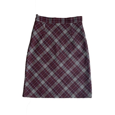 时尚高级感菱格中长款半身裙