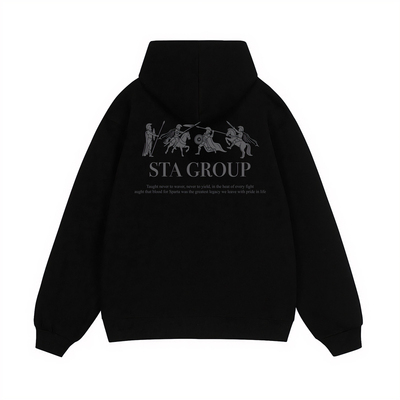 STA旗舰店美式潮牌小众设计连帽卫衣男女秋冬季复古纯棉情侣外套