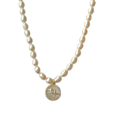 天然淡水珍珠项链赫本风锁骨链