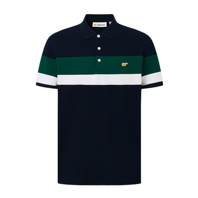 【夏季新品】GOLDEN BEAR/金熊男士2026休闲撞色条纹短袖POLO衫