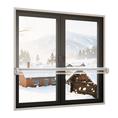 推拉窗户挡风卷帘防风透明保暖膜