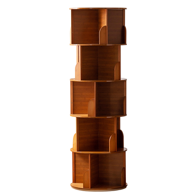 落地置物架旋转书架转角立式多层收纳架非实木客厅摆件杂物储物柜