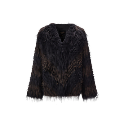 MELINDA LI【熔岩美人】黑标芬兰进口sagafurs银狐宾霸里狐狸皮草