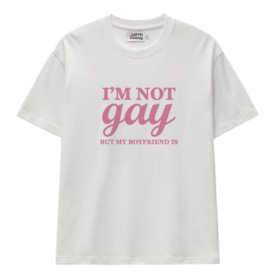 I'M NOT XX夏季新款短袖t恤宽松休闲纯棉百搭男女情侣