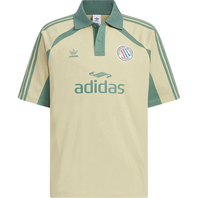 Adidas/阿迪达斯官方正品三叶草男士宽松拼接复古Polo衫KD0946