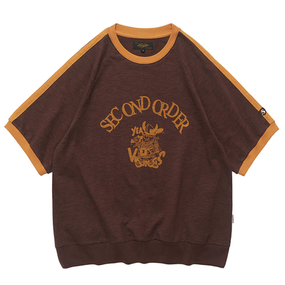 Secondorder卫衣式竹节棉短袖T恤