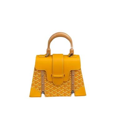 戈雅西贡中号斜挎包木手柄银扣