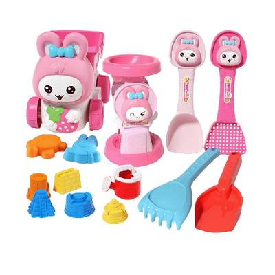 萌兔沙滩玩具套装海边玩挖沙工具