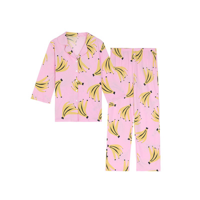 芬狄诗睡衣纯棉长裤家居服套装