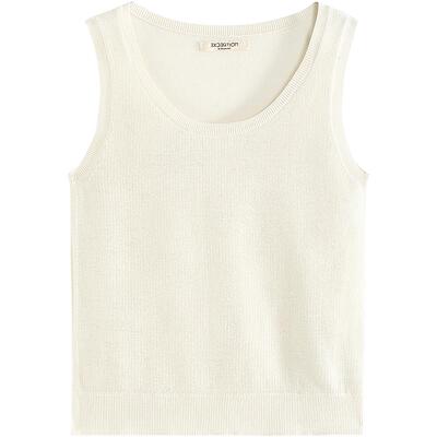 例外夏季针织背心无袖外穿