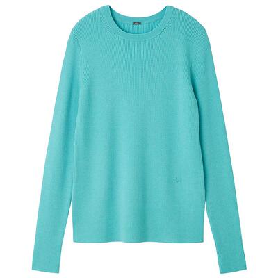 Mila Owen25秋冬新品简约百搭纯色竖条纹圆领针织衫09WNT254308