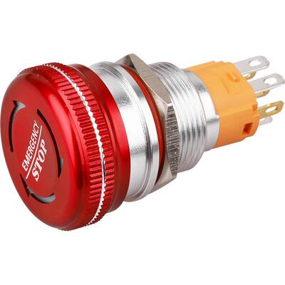 蓝波19mm金属蘑菇钮带红绿防水