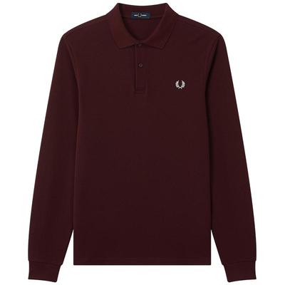 FRED PERRY男士休闲POLO衫2025冬季新款宽松长袖麦穗刺绣M6006