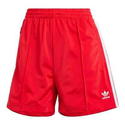 阿迪达斯三叶草女子2025夏季宽松条纹复古穿搭运动休闲短裤IY7207