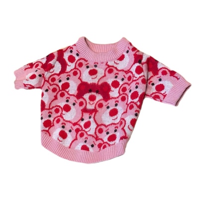 秋冬保暖草莓熊雪纳瑞法斗毛衣