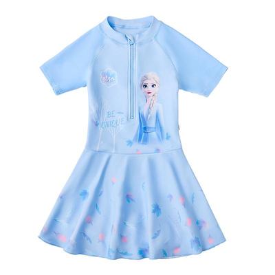 迪士尼女童连体防晒泳衣速干